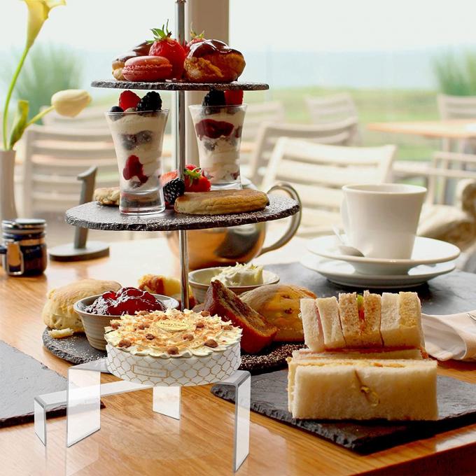 2 Inch 12 Inch Square Acrylic Riser Displays Nesting Clear Display Stand