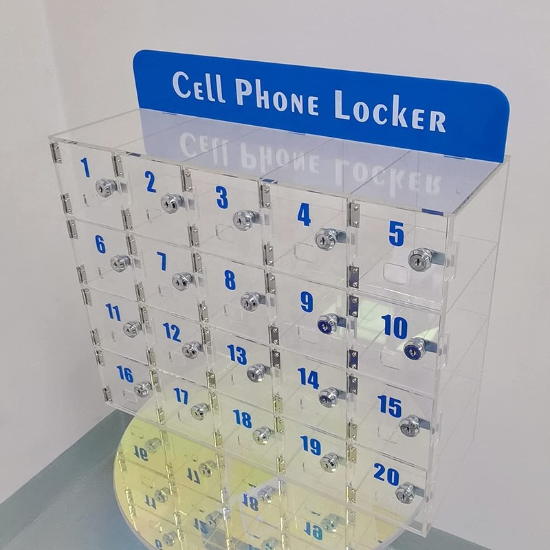 Plexiglass Lockable Acrylic Display Cabinet Case Mobile Phone Locker ...