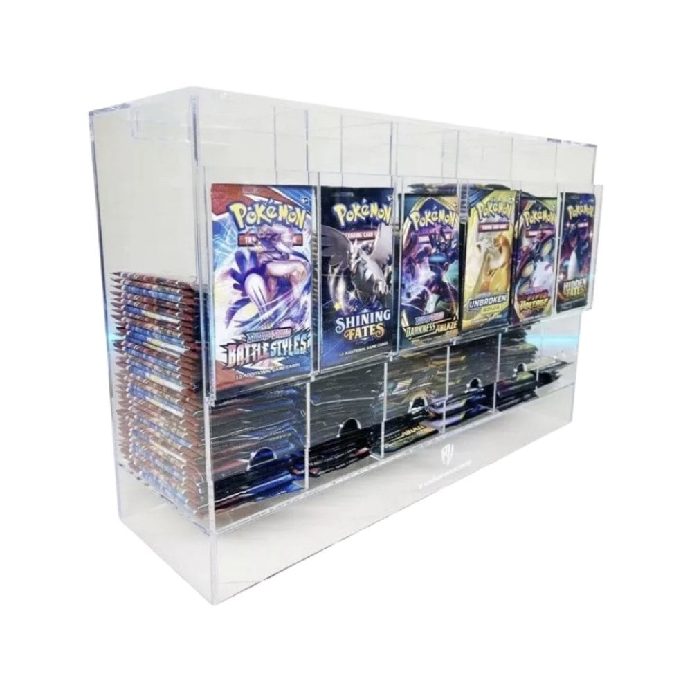 Custom 6-Slot Acrylic Display Rack Pokemon TCG Booster Pack Dispenser